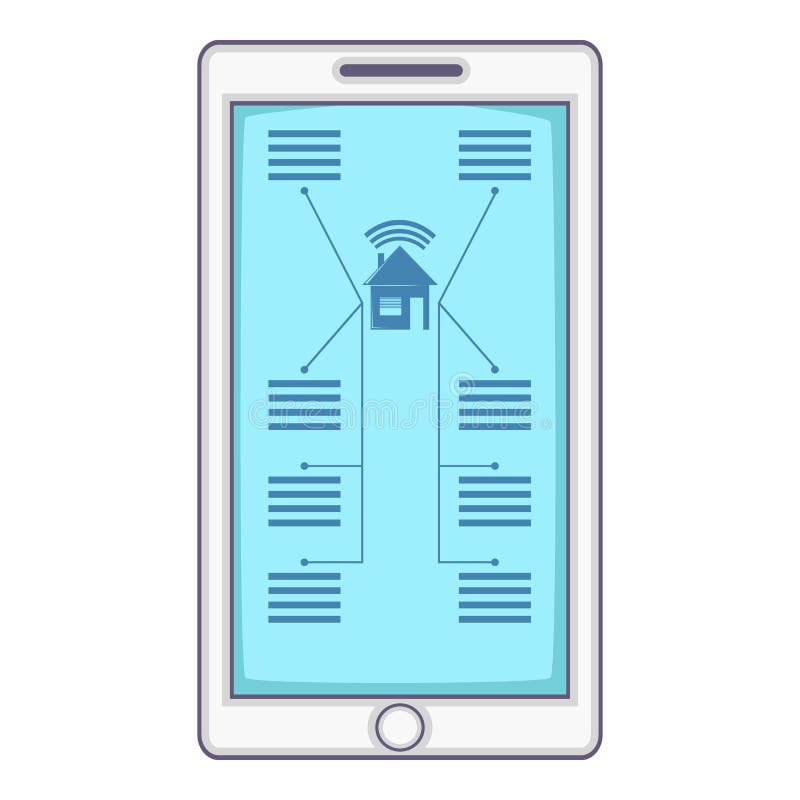 Smart Home Device Icon, Cartoon Style Stock Vector - Illustration of ...