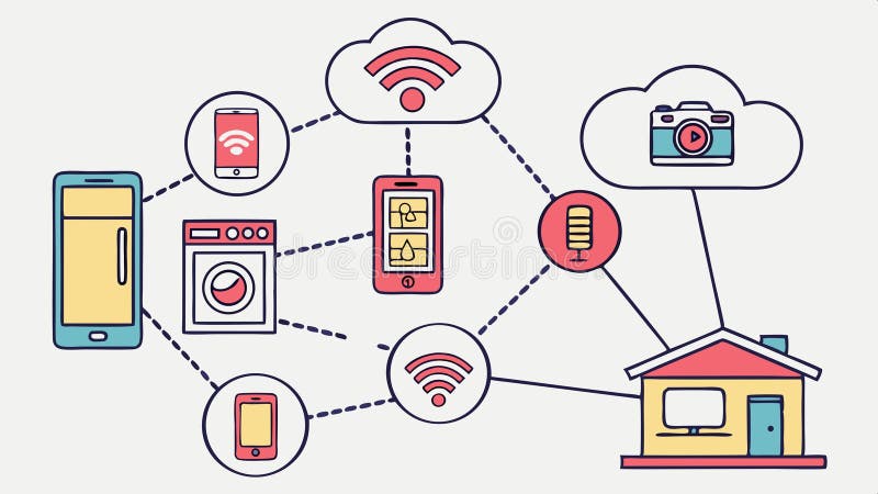 Smart Home Device Network, IoT Technology, Connected Living, Automation ...