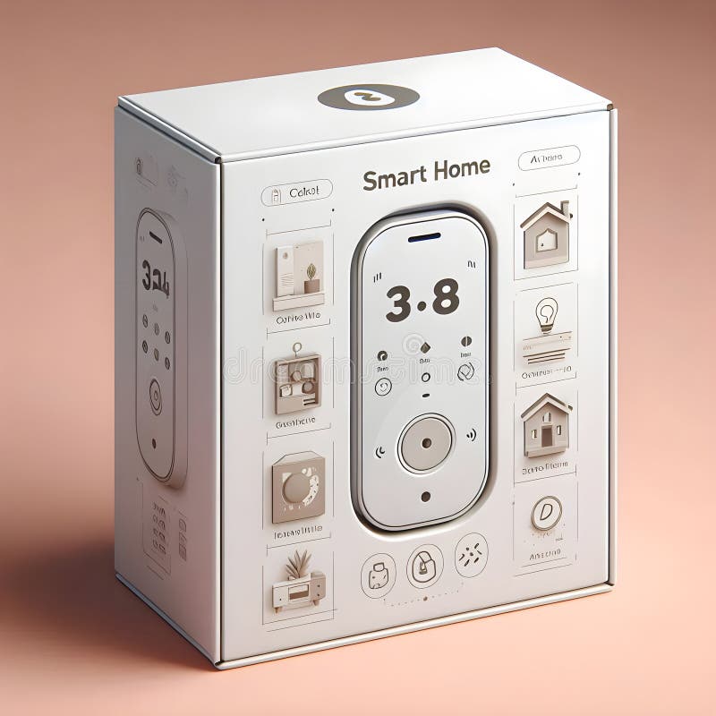 Smart Home Device Packaging, Ai-generated Image Stock Illustration ...