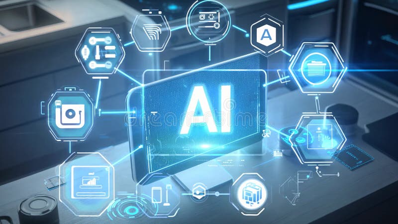 A Smart Home Device with the Text AI Displayed on Its Screen ...