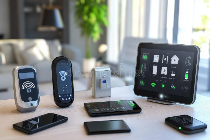 Smartphone Controls Smart Home Devices Living Room Stock Photos - Free ...