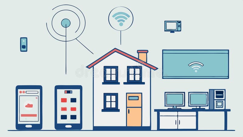 Smart Home Devices Connected Living Technology Vector Design Generative ...