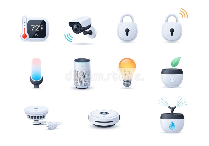 Smart Home Devices Icons Stock Illustrations – 3,034 Smart Home Devices ...