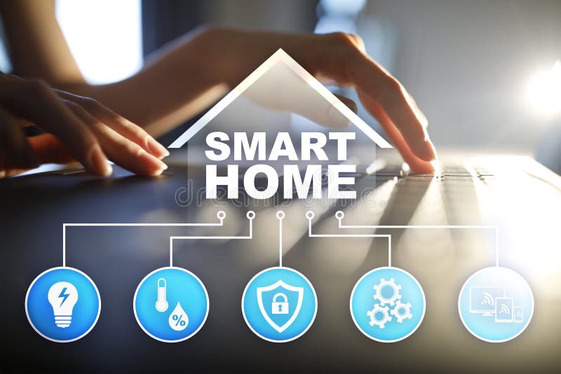 Smart Home Digital Interface on Virtual Screen. Internet and Automation ...