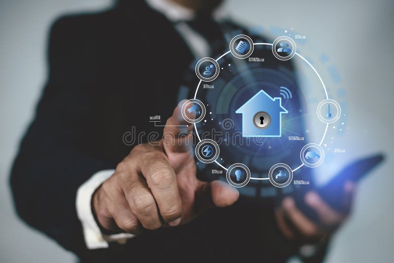 Smart Home Digital Remote Control on Smartphone Concept. Internet of ...