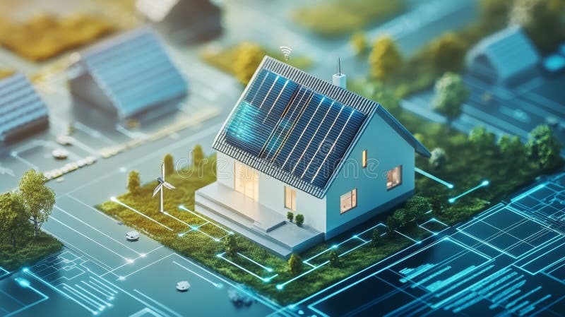 Smart Home Energy Dashboard Displaying Real-Time Energy Data Stock ...