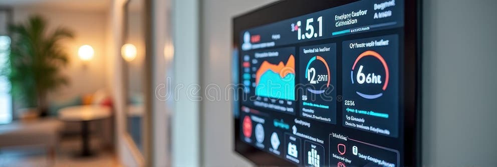 Smart Home Energy Dashboard Displaying Real-time Usage and Efficiency ...