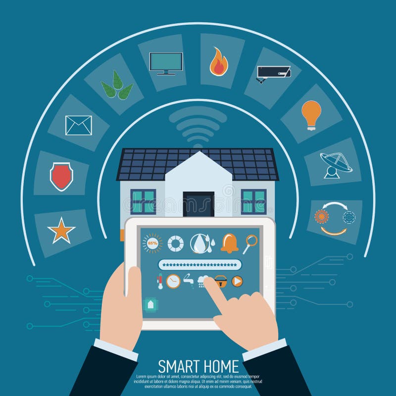 Smart Home. Flat Design Style Vector Illustration Stock Vector ...