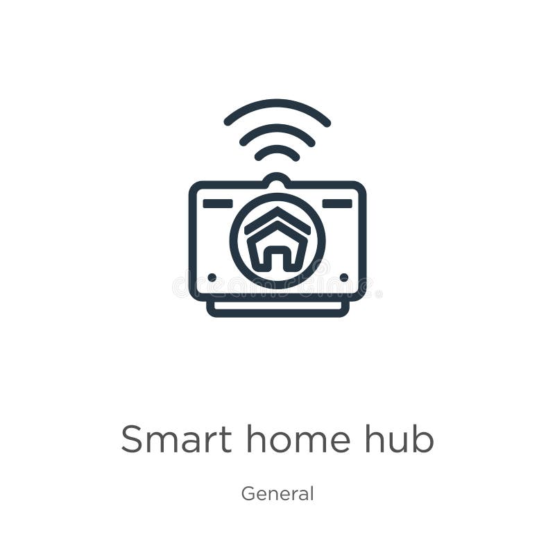 Smart Home Hub Icon. Thin Linear Smart Home Hub Outline Icon Isolated ...