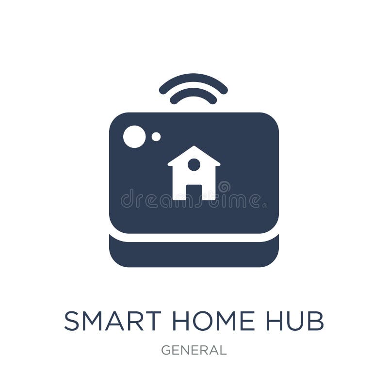 Smart Home Hub Icon. Trendy Flat Vector Smart Home Hub Icon on W Stock ...