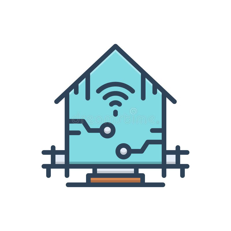 Color Illustration Icon for Smart Home, Smart and Wifi Stock ...