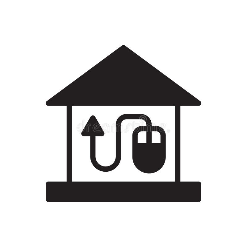 Smart Home Icon - Computer Control House Icon Stock Illustration ...
