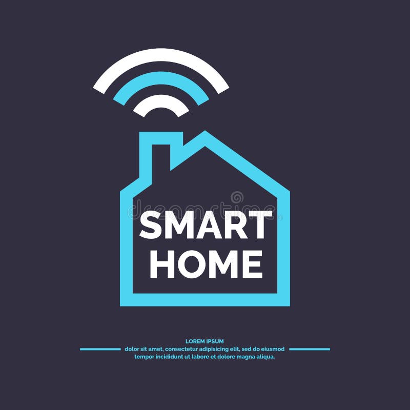 Smart home icon. stock vector. Illustration of lock, house - 84599797