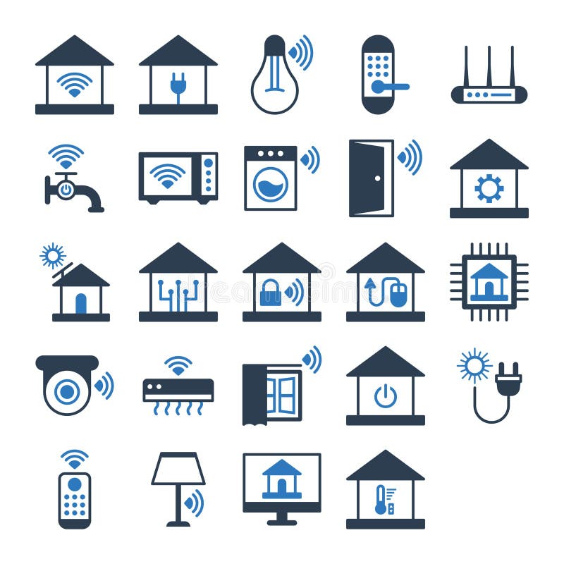 Smart Home Icon Sign Symbol Stock Illustration - Illustration of ...