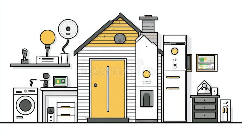 Smart Home Illustration stock illustration. Illustration of generated ...