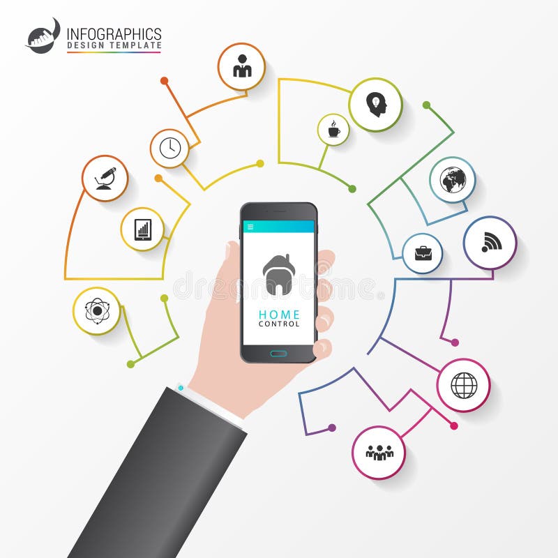 Smart Home. Infographic Design Template Stock Vector - Illustration of ...