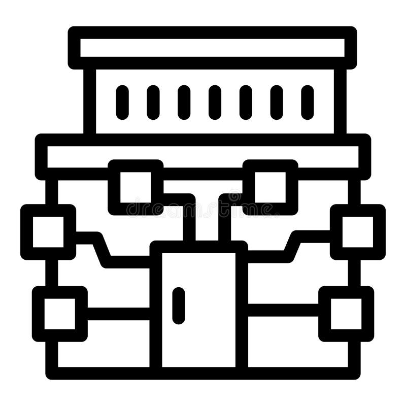 Smart Home Installation Icon Outline Vector. Innovative House ...