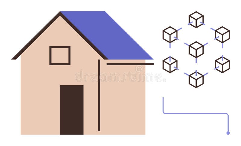 Smart Home Integration with Blockchain Technology and Decentralized Network Systems Stock Vector ...