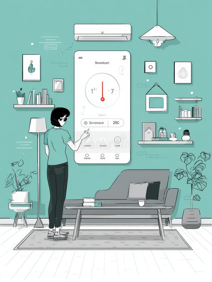 Smart Home Interface Allows User To Adjust Temperature with Ease in ...