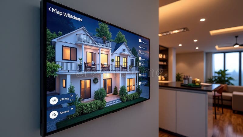 Smart Home Interface Displaying Luxury House Automation System in ...