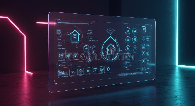 Smart Home Interface Futuristic Technology Design Modern Home Control ...