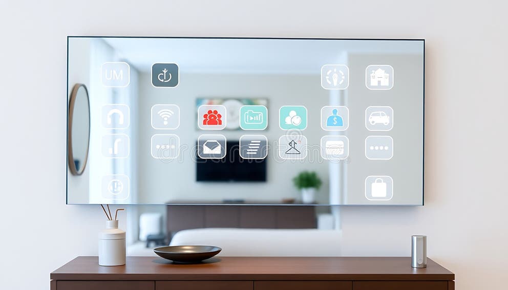 Smart Home Interface on Screen, Home Automation, Modern Technology ...