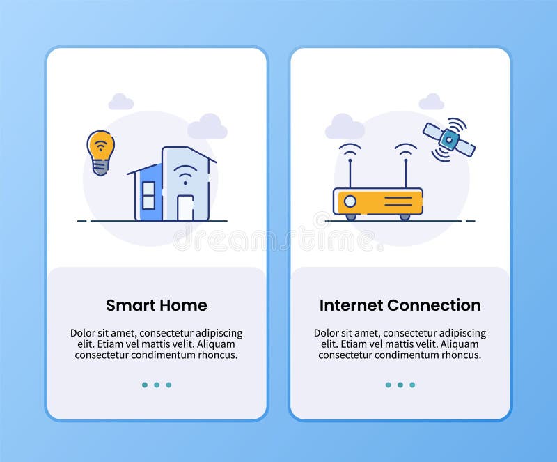 Smart Home and Internet Connection Onboarding Template for Mobile Ui ...