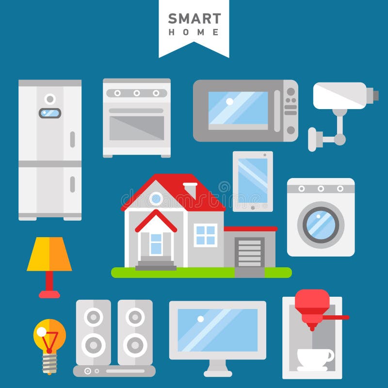 Smart Home Iot Internet of Thing Stock Vector - Illustration of ...