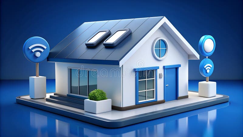 Smart Home Isometric Design Style. Concept of Smart House Technology ...