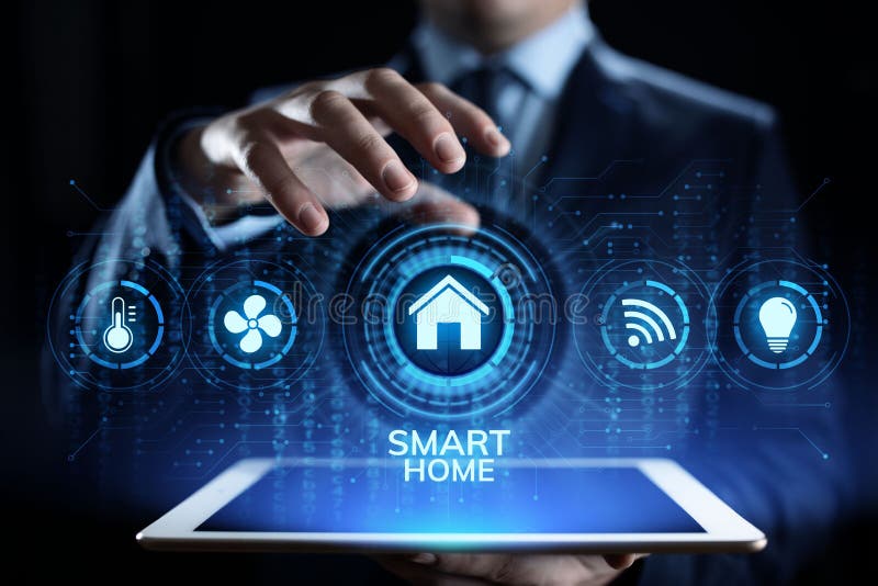 Smart Home Life Process Automation IOT Internet of Things Concept on ...