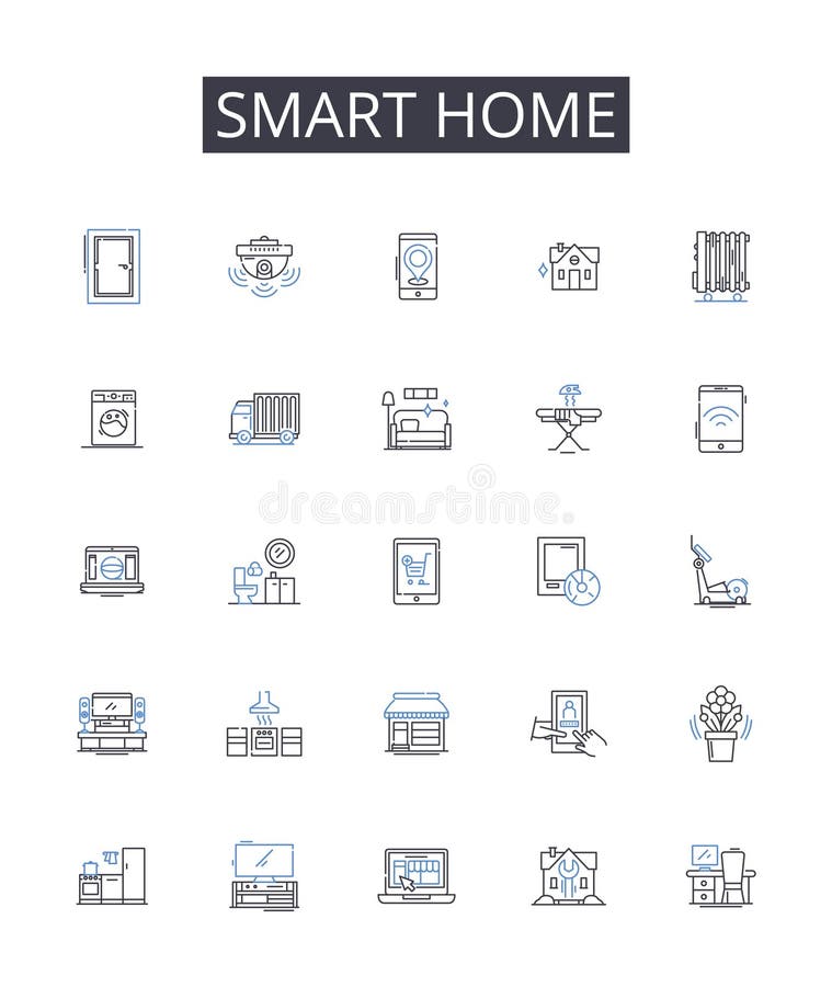 Smart Home Line Icons Collection. Collaboration, Partnership ...