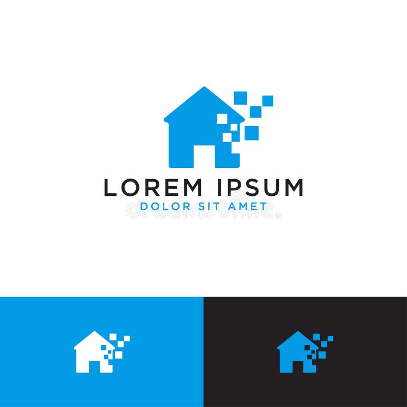 Smart Home Logo Design Template Stock Vector - Illustration of ...