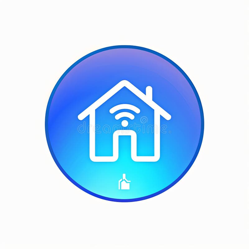 Smart home logo on white stock photo. Image of userfriendly - 326939700
