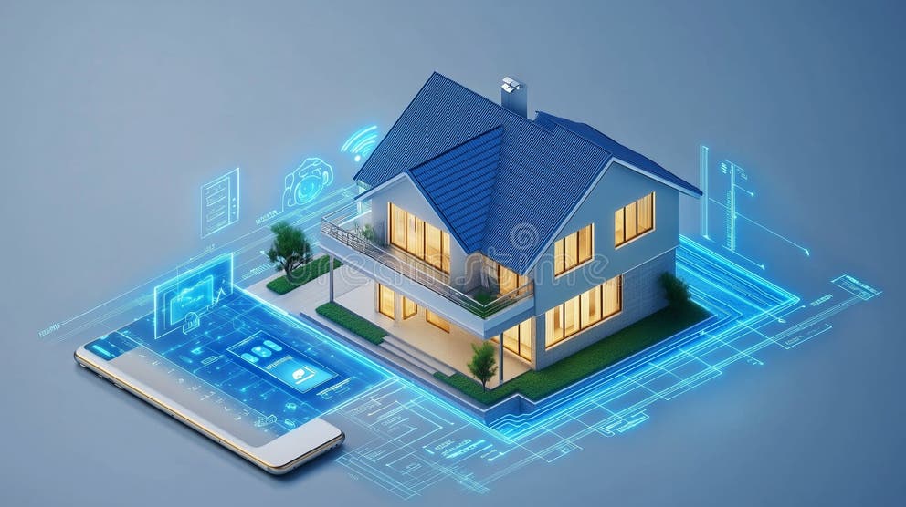 A Smart Home Model Showcasing Advanced Technology Integration with ...