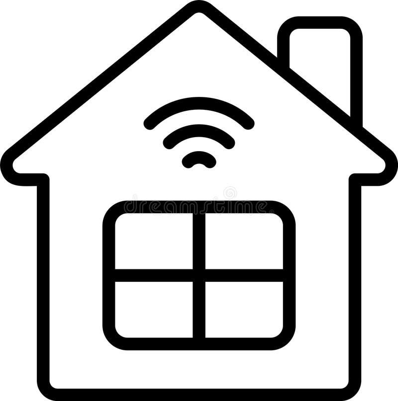 Smart Home Vector Icon stock illustration. Illustration of living ...