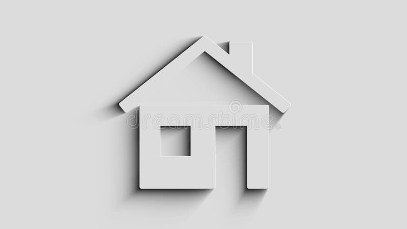 Smart Home Network System and House Control Symbol 3d with Shadow Stock ...