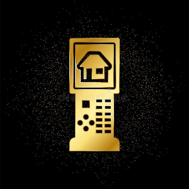 Smart Home, Panel Gold Icon. Vector Illustration of Golden Particle ...