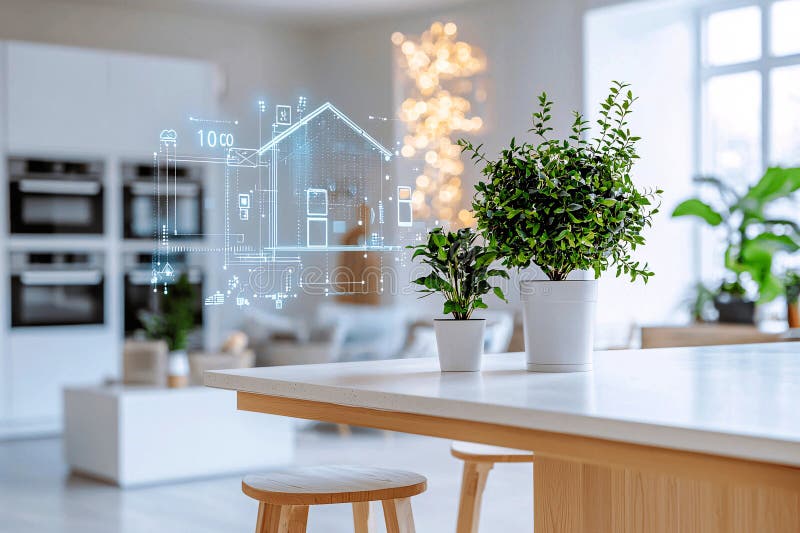 Smart Home Powered by Clean Energy with Sleek Touchscreens and ...