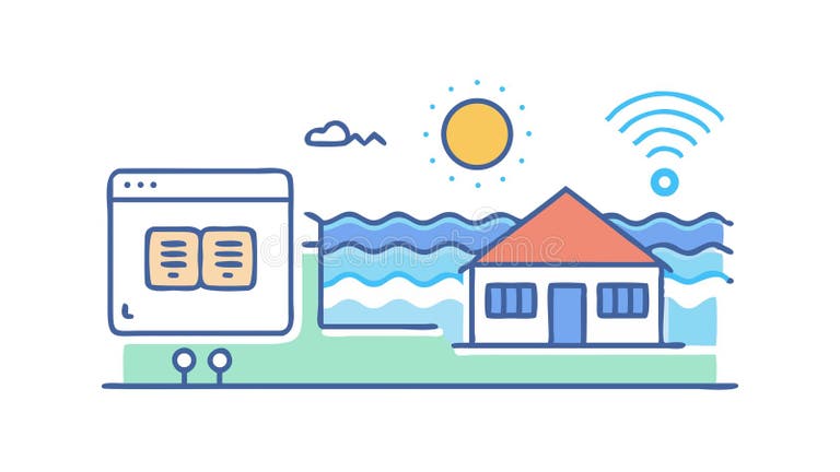 Smart Home with Remote Access Control Panel Vector Design, Vector ...