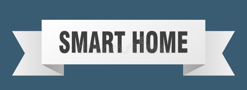 Smart Home Round Ribbon Isolated Label. Smart Home Sign Stock Vector ...
