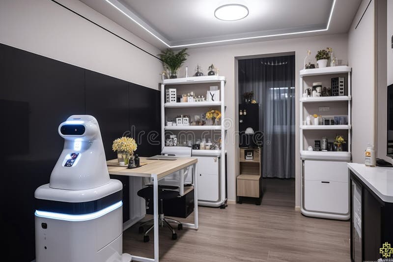 Smart Home, with Robot Butler and Artificial Intelligence System, that ...