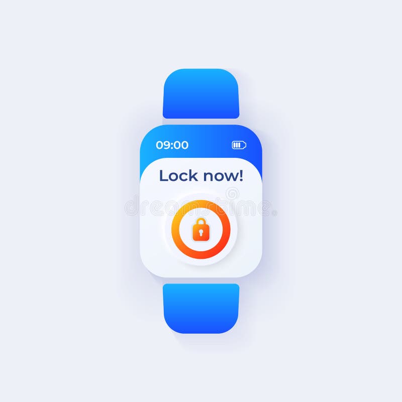 Smartwatch Security Concept Illustration Stock Illustration ...