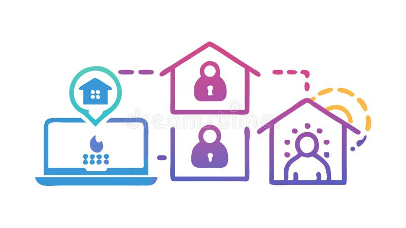 Smart Home Security System with Digital Locks, Vector Design Generative AI Stock Vector ...