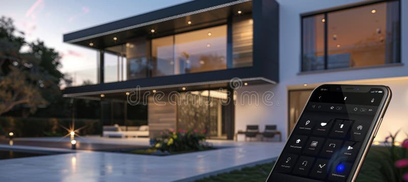 Smart Home Security System Interface with Modern Architecture Design ...