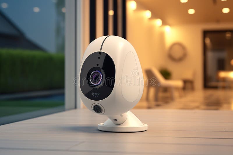 Smart Home Security Systems with Cameras and Senso Stock Illustration ...