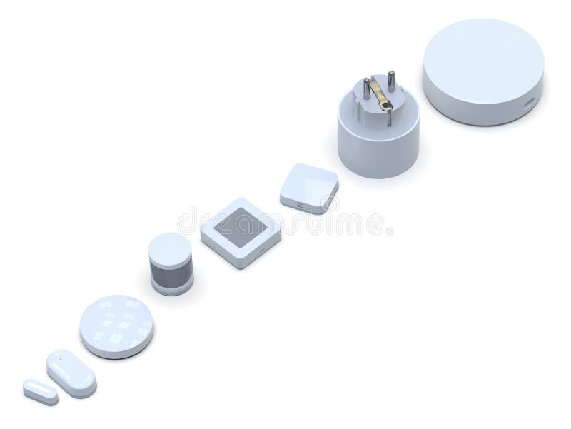 Smart home sensor devices stock image. Image of electric - 240143917