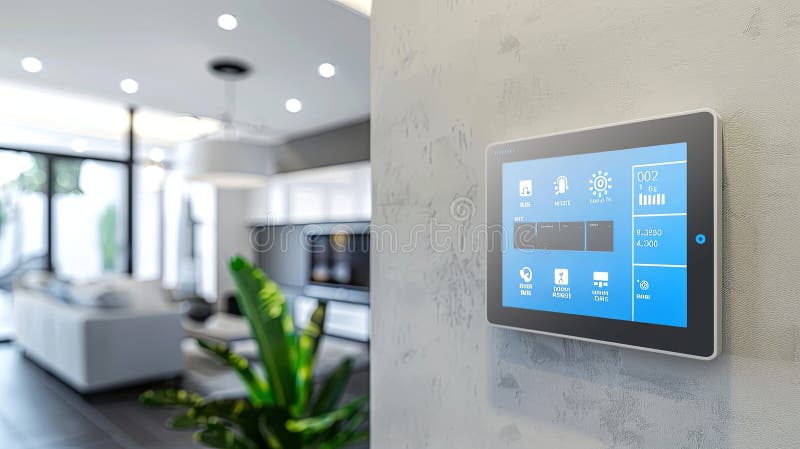 In a Smart Home, a Sleek Touch Screen Wall Panel Offers Control Over ...