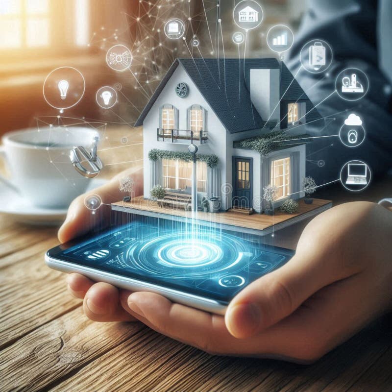 Smart Home System or Smart Home Technology Stock Illustration ...