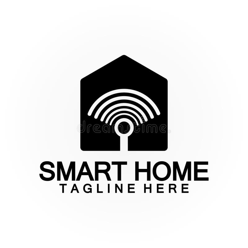 Smart Home Tech Signal Wifi Wireless Logo Vector Design Template Stock ...