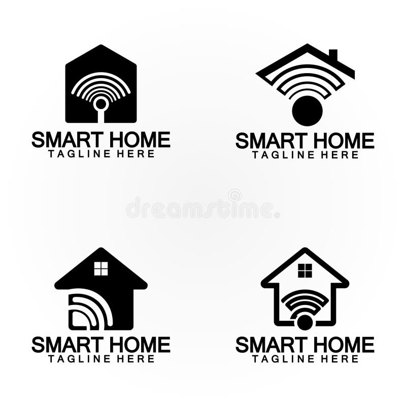 Smart Home Tech Signal Wifi Wireless Logo Vector Design Template Stock ...